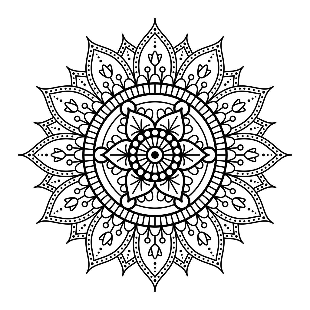 🥇Colección de mandalas de flores para imprimir y colorear en 2020